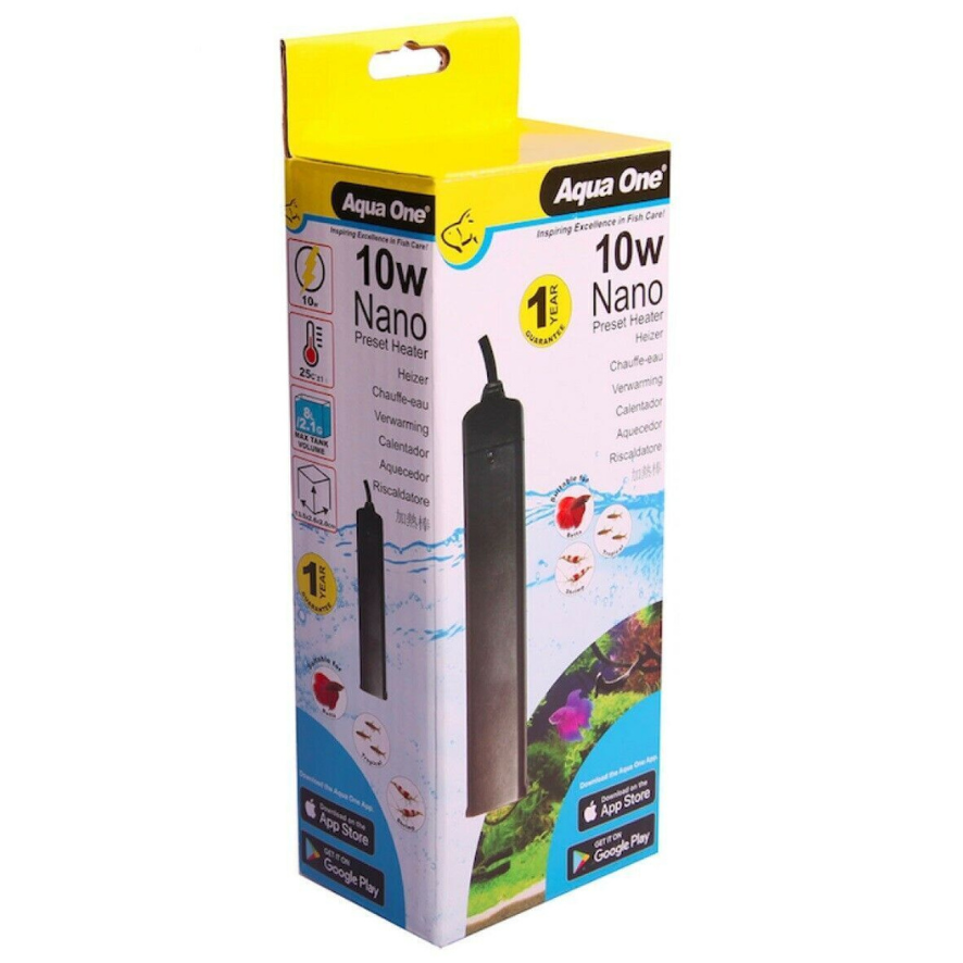 Aqua One Nano Plastic Preset Heater 10W (15044) – Marine Plus Aquariums